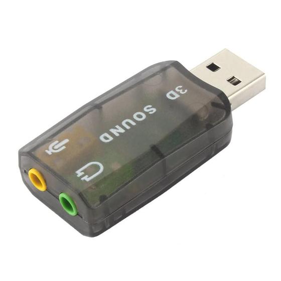 Adaptador Placa De Áudio Usb 7.1 Para Notebook Pc Entrada P2 - Goojodoq ...