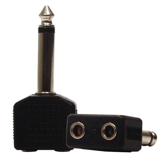 Adaptador Plug Conexão P10 Mono 2 Jack P2 Fêmea Para Instrumentos ...