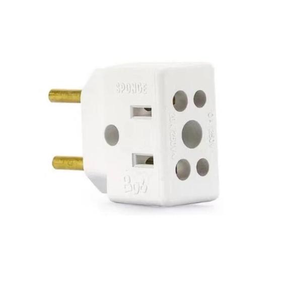 Adaptador Tomada Benjamin 3 Pino Universal 10/20 Amper T Bivolt ...
