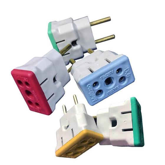 Adaptador tomada bob colorido 10a/20a pino plug t -22822 - B&G ...