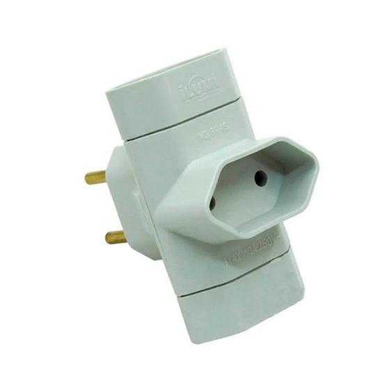 Adaptador Tomada T Universal 2 Pinos 10a Plug Benjamin - ILUMI ...