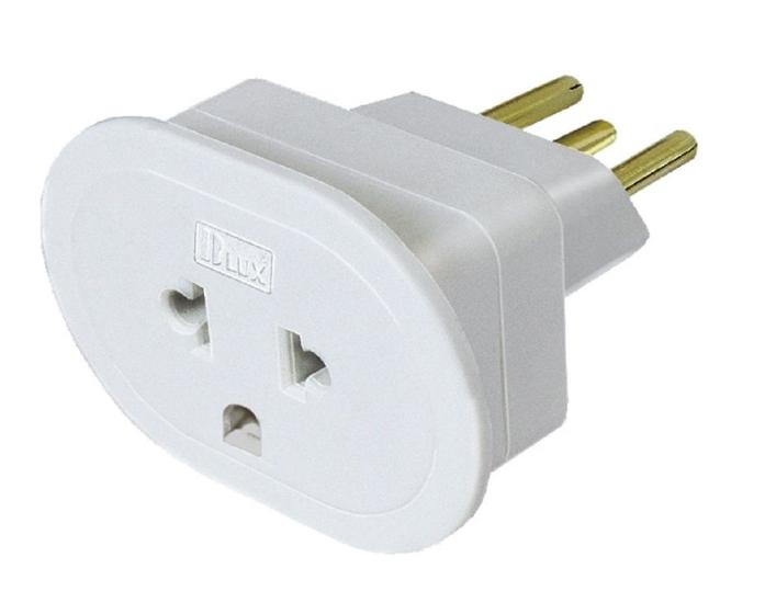 Adaptador Universal Para Tomada 3 Pinos - Blux - Adaptador de Tomada ...