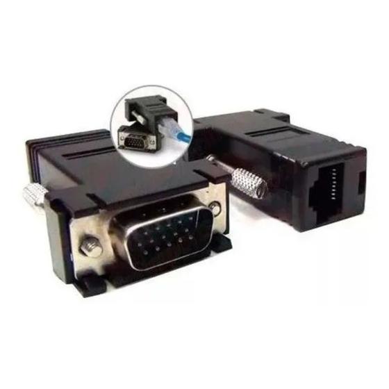 Adaptador Vga Macho Rj45 Conversor Extensor Video Rj45 1 Par - JS ...