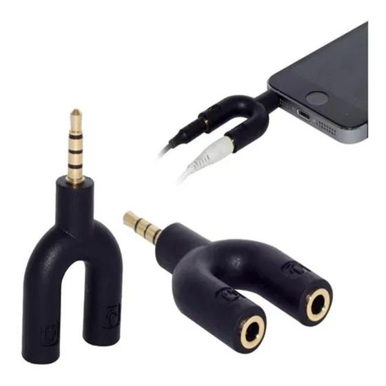 Adaptador Y P2 Para P3 Divisor De Áudio Fone De Ouvido E Microfone ...