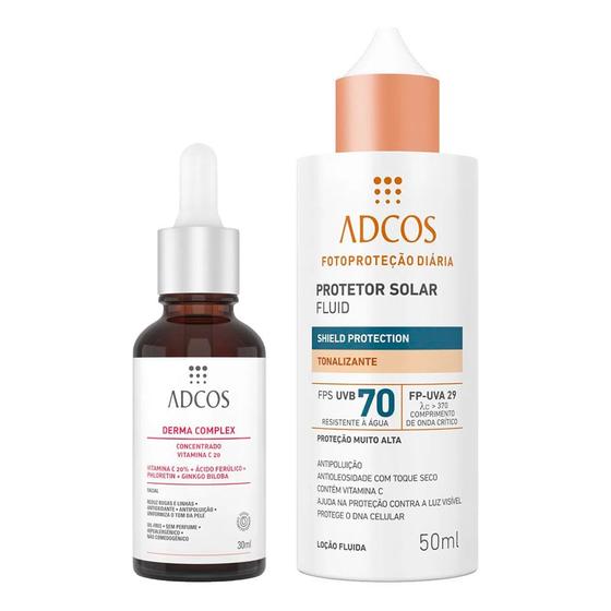 Adcos Derma Complex + FPS 70 Fluid Tonalizante Kit - Sérum Anti-Idade ...