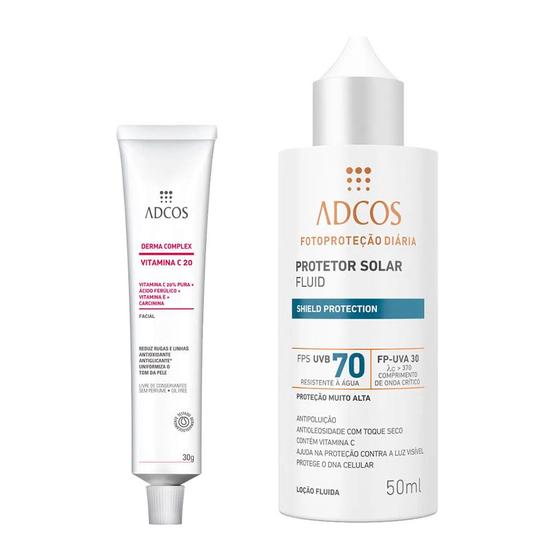 Adcos Derma Complex Vitamina C 20 + FPS 70 Fluid Incolor Adcos Kit ...