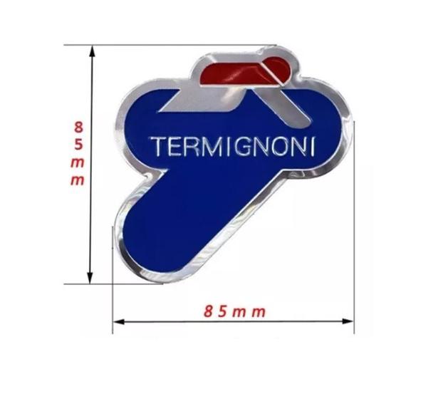 Adesivo Alta Temperatura Emblema Aluminio Escapamento Termignoni - Auto ...