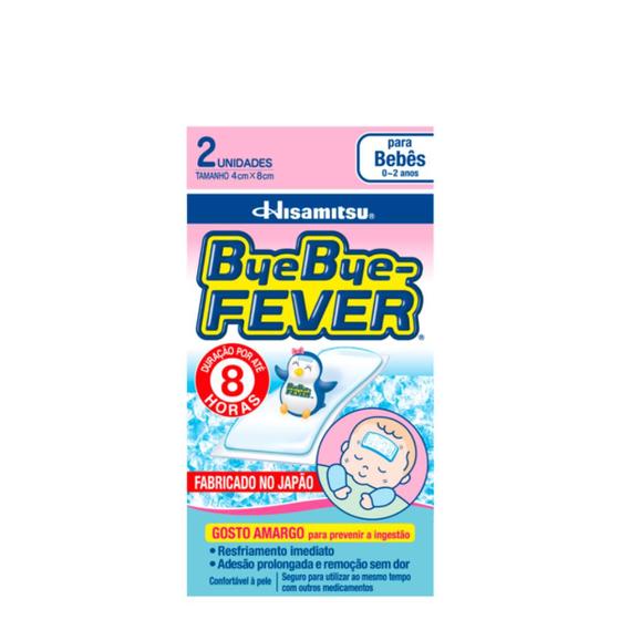 Adesivo Bye bye Fever Rosa - Crianças de 0 a 2 anos - Hisamitsu ...