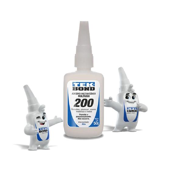 Adesivo Cola Instantâneo Tekbond 200 Alta Viscosidade 50g - Tek Bond ...