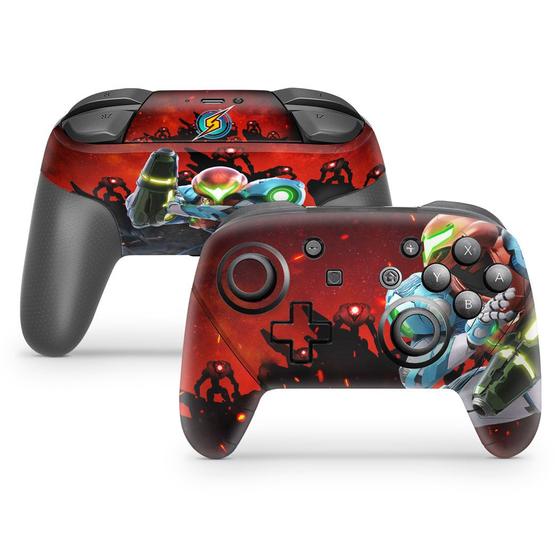 Adesivo Compatível Nintendo Switch Pro Controle Skin - Metroid Dread ...