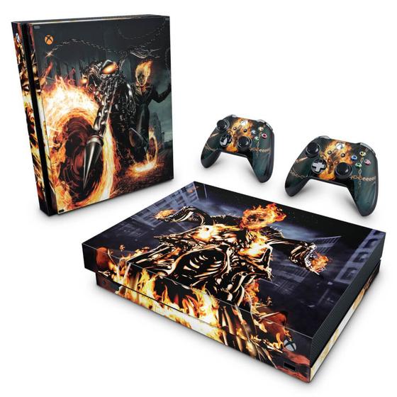 Adesivo Compatível Xbox One X Skin - Ghost Rider - Motoqueiro Fantasma ...