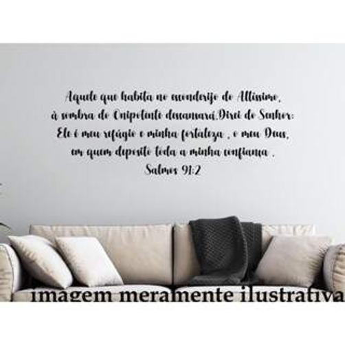 Adesivo De Parede Frase Salmo 91:2 Mod02 - Lojinha Da Luc - Adesivo de ...