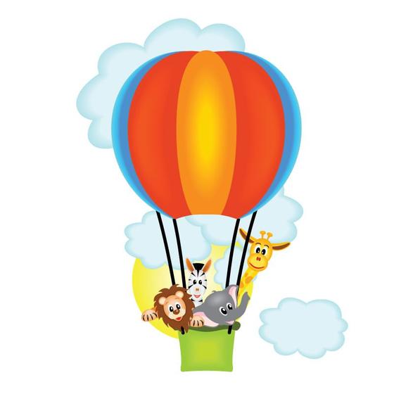 Adesivo de Parede Infantil - Safari - Balão - Quarto - Bebê - Menino ...