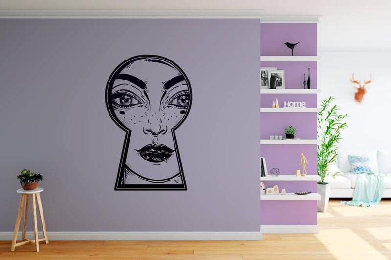 Adesivo de Recorte para Parede Rosto Fechadura - Império da Impressão ...