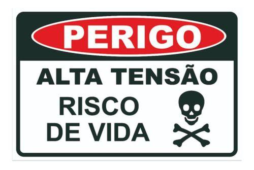 Adesivo De Sinalização Perigo Risco De Morte 30x20 - Afonso ...