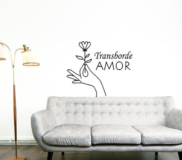 Adesivo Decorativo De Parede Frase Transborde Amor Gaudesivos