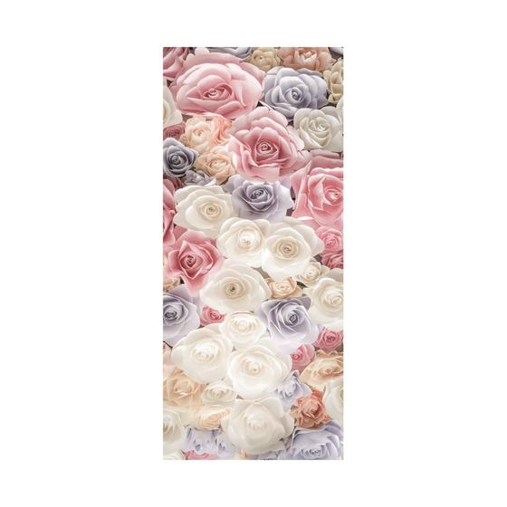 Adesivo Decorativo Porta Flores Rosas Tons de Rosa e Branco ...