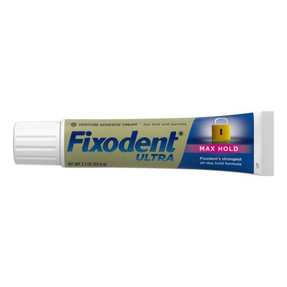 Adesivo Dentário Fixodent Ultra Max Hold 62G - Fixador de Dentadura ...