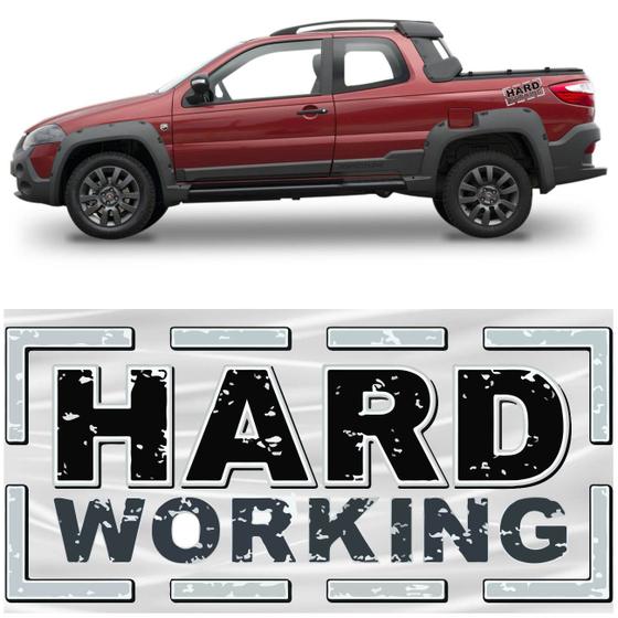 Adesivo Faixa Lateral Strada Hard Working 2015 2016 2017 Preto Cinza ...