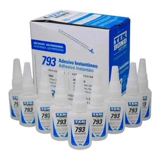Adesivo Instantâneo 793 20g Caixa C/10 TEKBOND - Cola Instantânea - Magazine Luiza