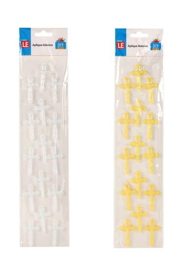 Adesivo Le Cruz 40mm com 15 Unidades Cores Diversas - Item Sortido ...