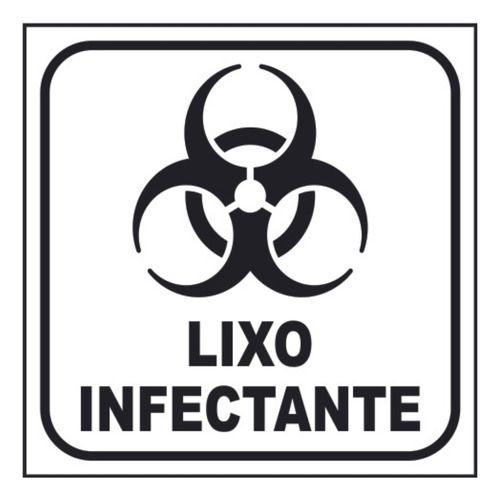 Adesivo Lixo Infectante 1 Unidade 12x12cm - Royal Print - Placa de ...