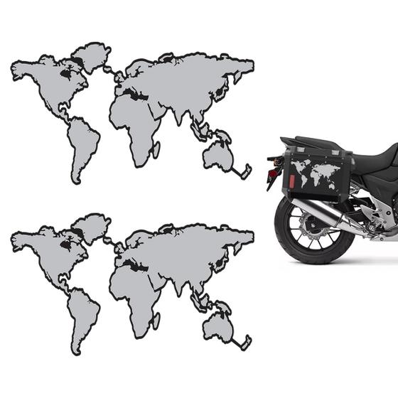 Adesivo Mapa Mundi Baú De Moto Bmw Triumph Tiger 28x17 - Par ...