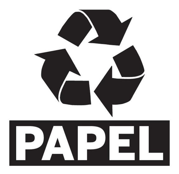 Adesivo para Lixeira Papel Coleta Seletiva Identificação para Lixo e ...