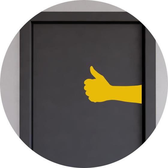 Adesivo para Porta Mão fazendo Joinha Like - Melhor Adesivo - Adesivo ...