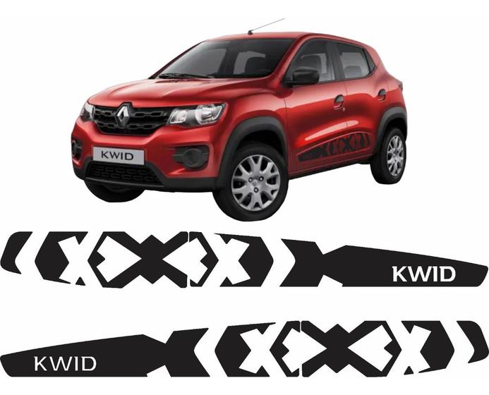 Adesivo Renault Kwid 2018 / 2022 Faixa Lateral Preto - Resitank ...