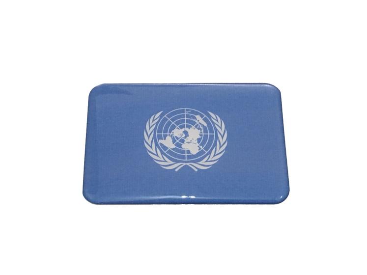 Adesivo resinado da bandeira da onu 5x3 cm - Mundo Das Bandeiras ...