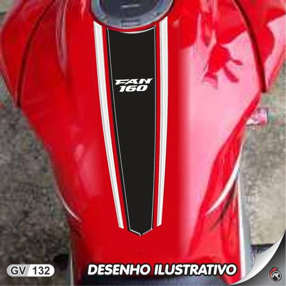 Adesivo Resinado Faixa ( Gravata ) Tanque Titan Cg 160 Fan - Resitank - Adesivos Protetores ...