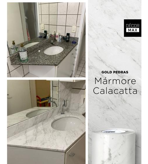 Adesivo Revestimento Vinil Mármore Calacata Imprimax 3m Envelopamento ...