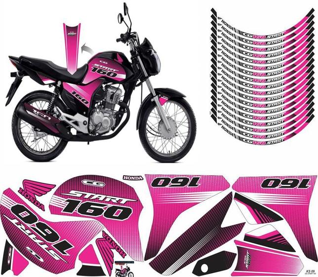 Adesivos Carenagem E Friso Honda Cg Start 160 Kit 09 - Resitank - Frisos e Borrachões - Magazine ...