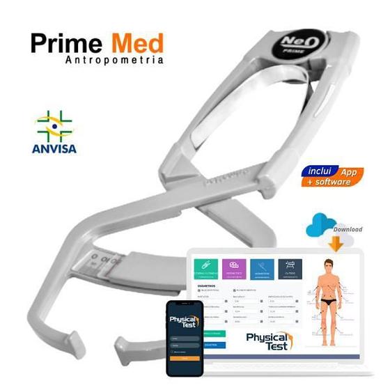 Adipometro Clinico Prime Med Neo Cinza Com Software Web - Adipômetro ...