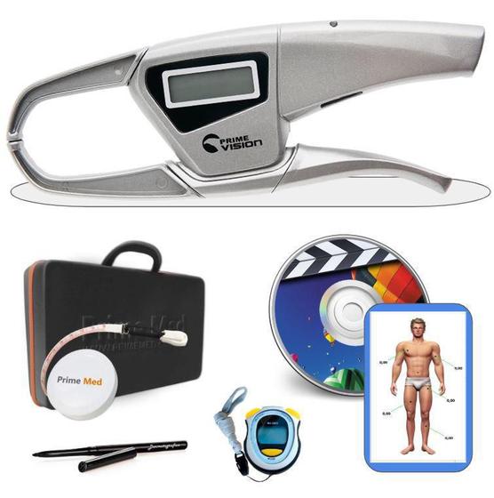 Adipômetro Digital Científico Dg+ Prime Med + Estadiometro - Adipômetro ...