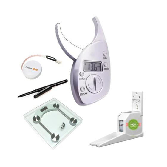 Adipômetro Digital Simples + Trena + Balança + Estadiômetro - Prime Med ...