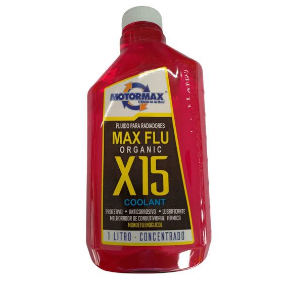 Aditivo Fluido Radiador Orgânico Concentrado Rosa Max Flu X15 1L ...