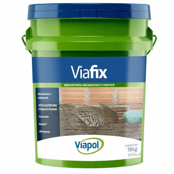 Aditivo Plastificante Emulsão Para Argamassa E Chapisco Viafix 18kg ...