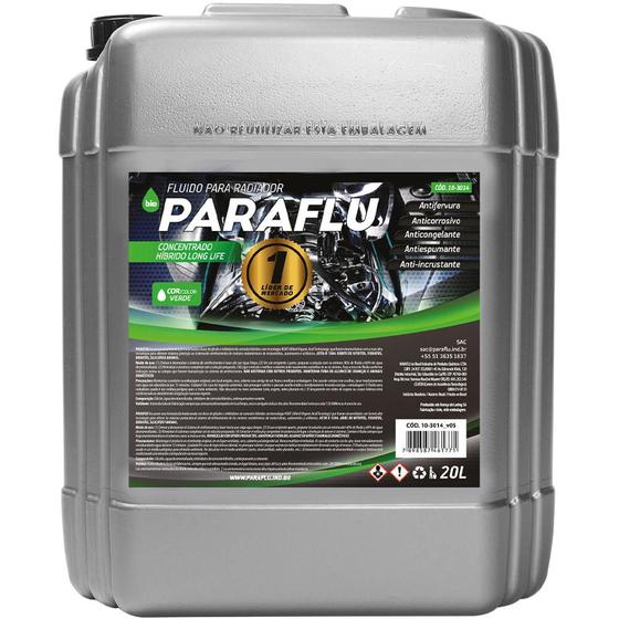 Aditivo Radiador 20 Litros Bio Híbrido Verde Concentrado Paraflu 10 ...