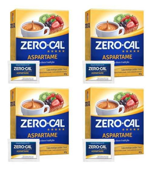 Adoçante Em Pó Zero-Cal Aspartame 4 Caixas C/50 Sachês - Zero Cal ...