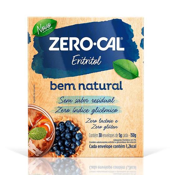 Adoçante em Pó Zero-Cal Eritritol 30 Sachês com 5g Cada - Zero Cal ...