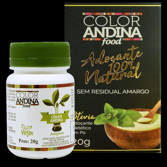 Adoçante Stevia Color andina 20g - Color Andina Foods - Adoçante ...