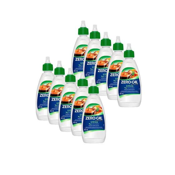 Adoçante Zero Cal Stévia Liquido 80Ml Kit 10 - Hypera Pharma- Zero Cal ...