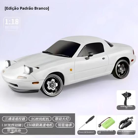 Adorável 1:18 RC Drift Car Mx-5 Miata Rx7 24g ESP Giroscópio Flip-Up ...