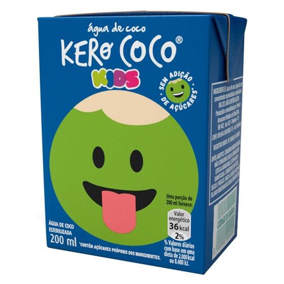 Água de Coco Kero Coco Kids 200ml Embalagem c/ 27 unidades - Água de ...