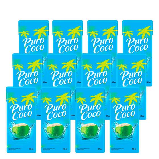 Água de Coco Puro Coco 180ml 12 Unidades - Água de Coco - Magazine Luiza