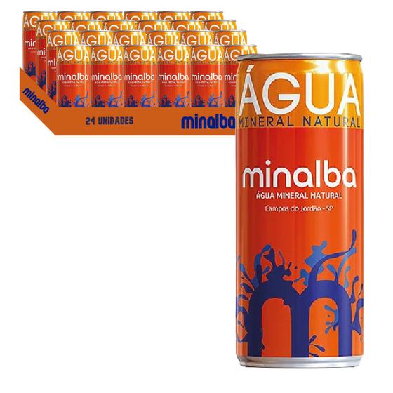Agua Mineral C/ Gás MINALBA Lata 310ml (24 unidades) - Água Mineral - Magazine Luiza