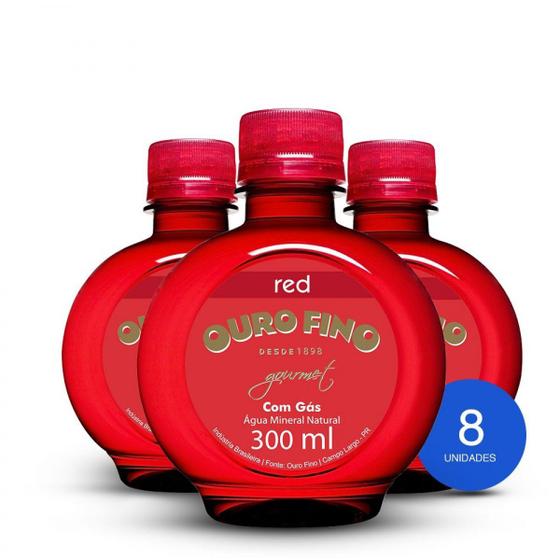 Água Mineral Ouro Fino Red Gourmet 300ml Sem Gás - Água Mineral ...