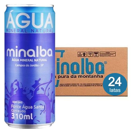 Agua Mineral S/ Gás MINALBA LATA 310ml (24 unidades) - Água Mineral - Magazine Luiza
